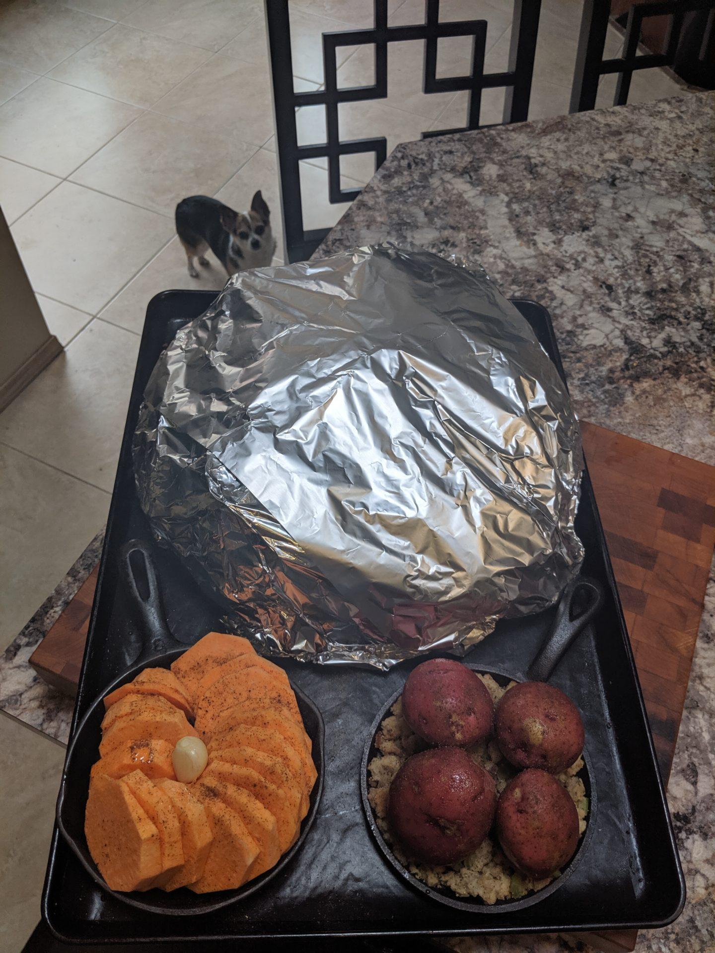 Baked Cornish Hens Dinner with all the fixings » RecipeCollage.com